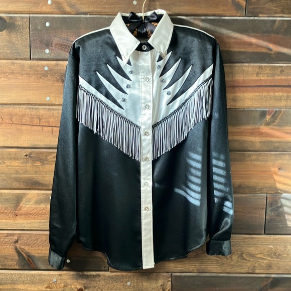 1849 Authentic Ranchwear | Tops | Vintage Fringe Western Shirt | Poshmark